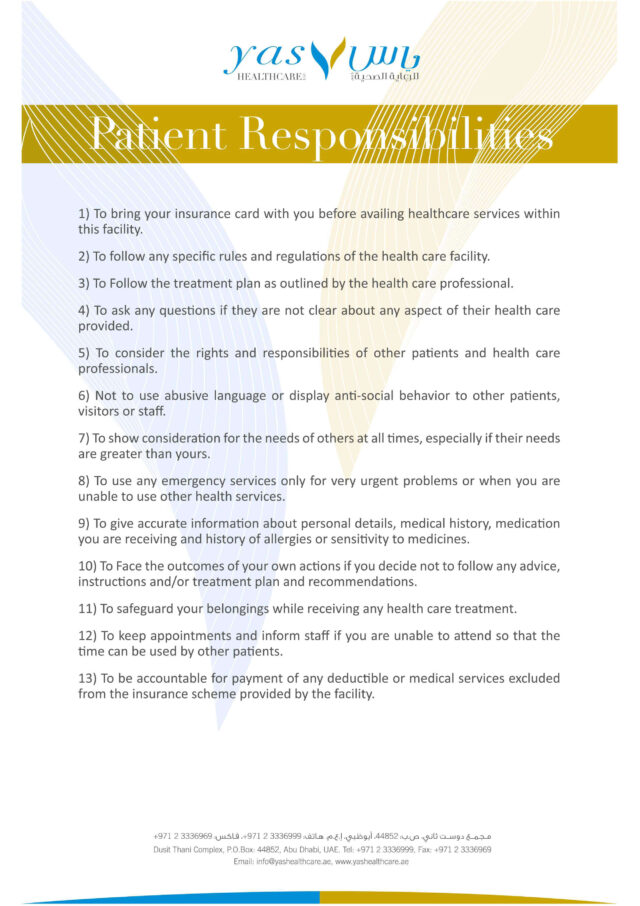 Patient Rights & Responsibilities – Yas Healthcare